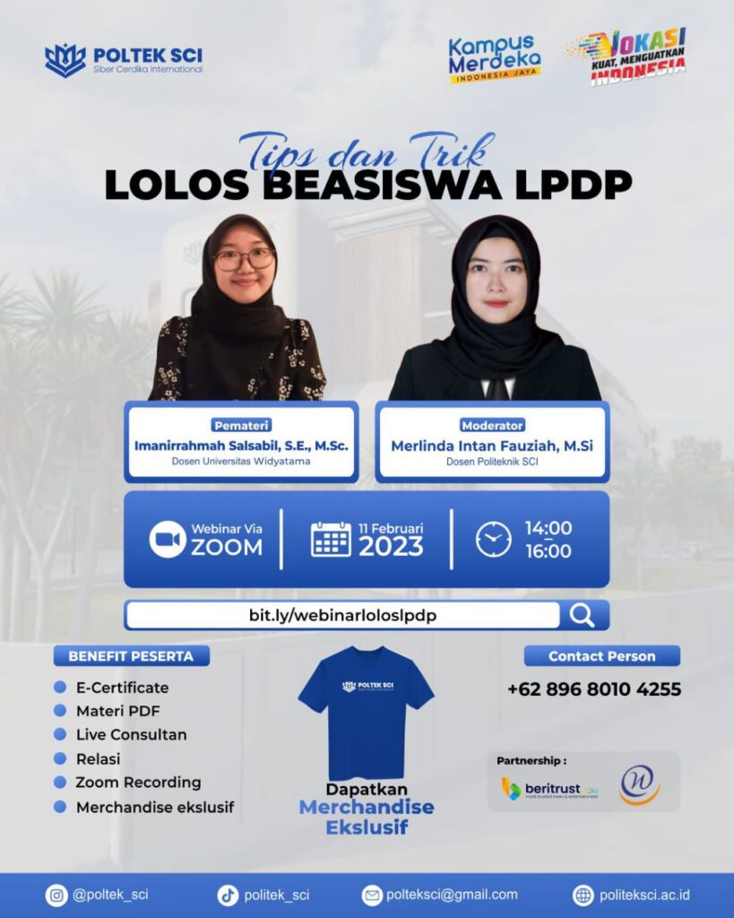 Tips dan Trik Lolos Beasiswa LPDP - Politeknik SCI Tips dan Trik Lolos Beasiswa LPDP - Politeknik SCI
